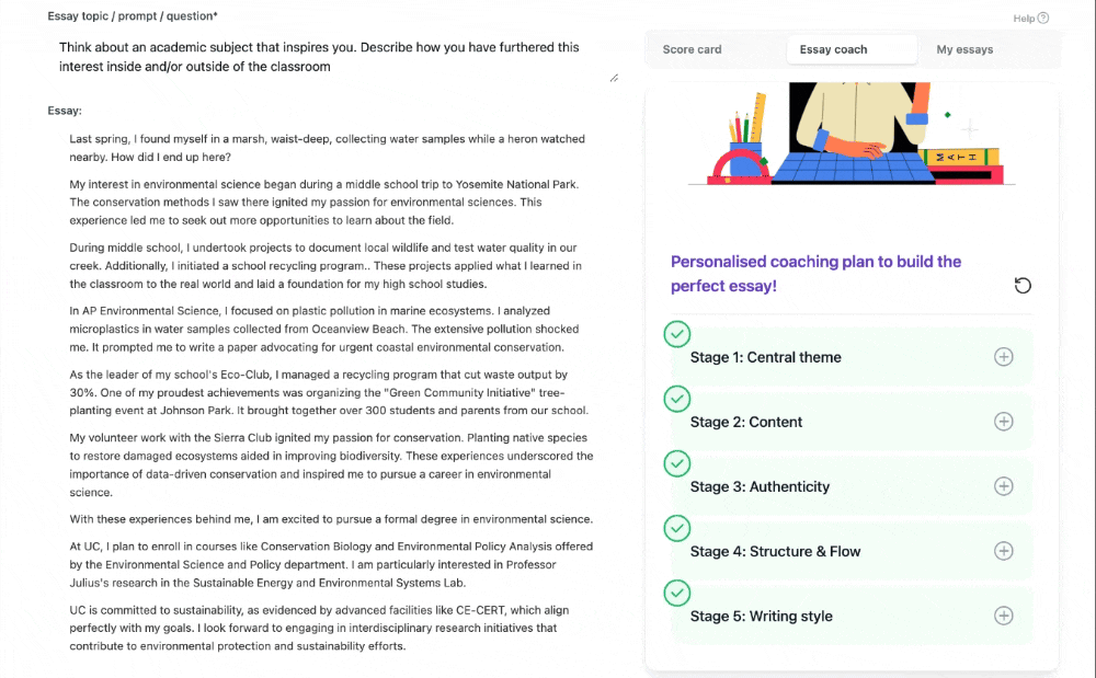 UC Personal Insight Question 6: Academic Passion and Pursuits Essay ...